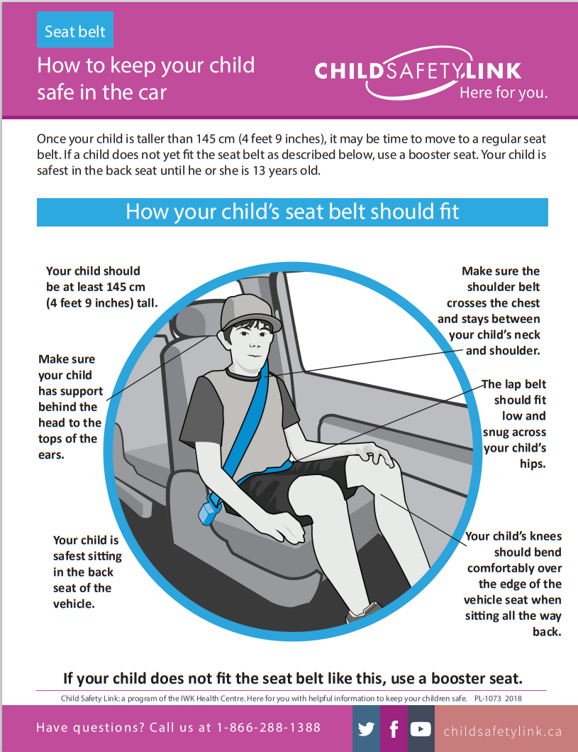 How to keep your child safe in the car: Seat Belt – IWK Child Safety Link